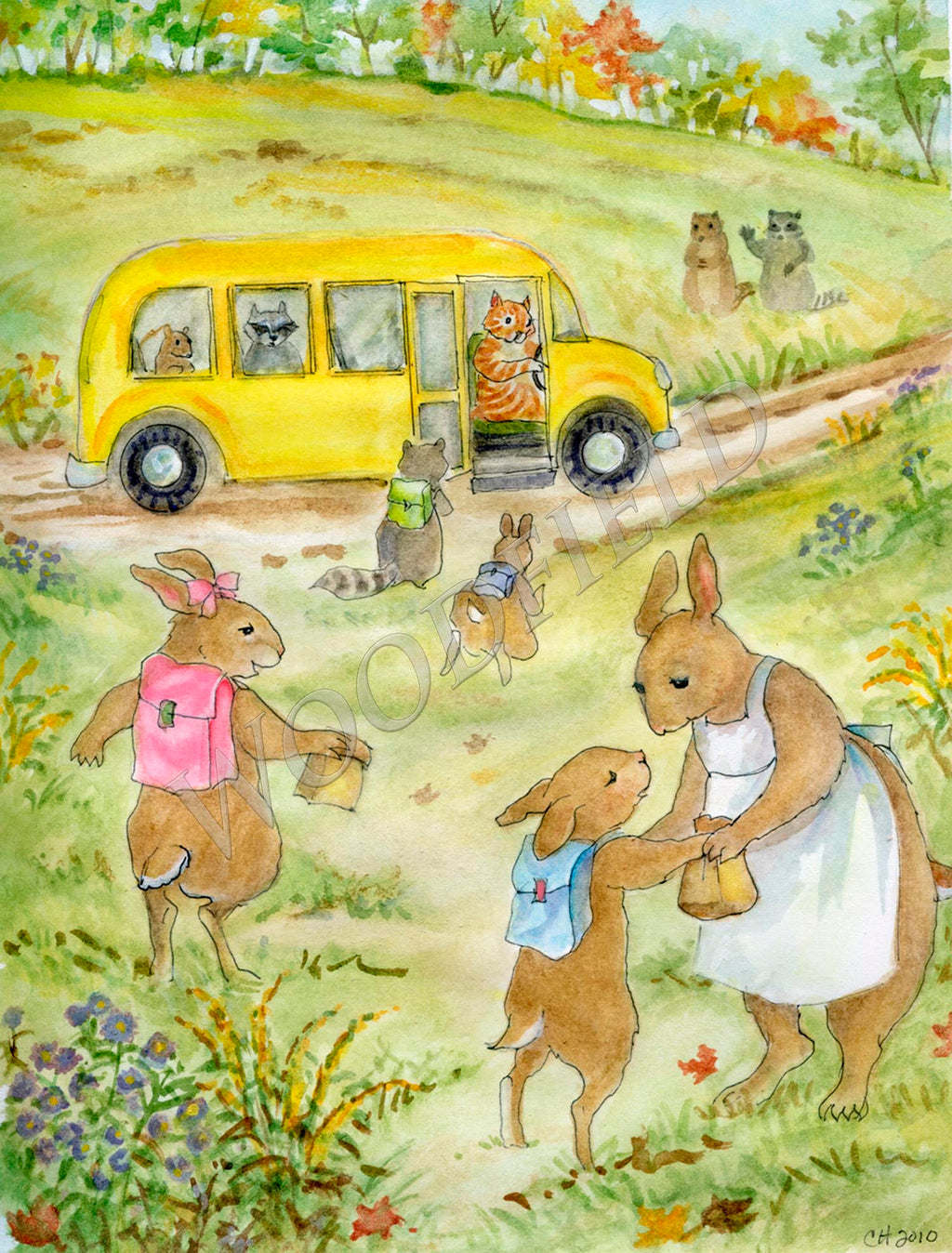 #323 - School Bus Notecard – Woodfield Press