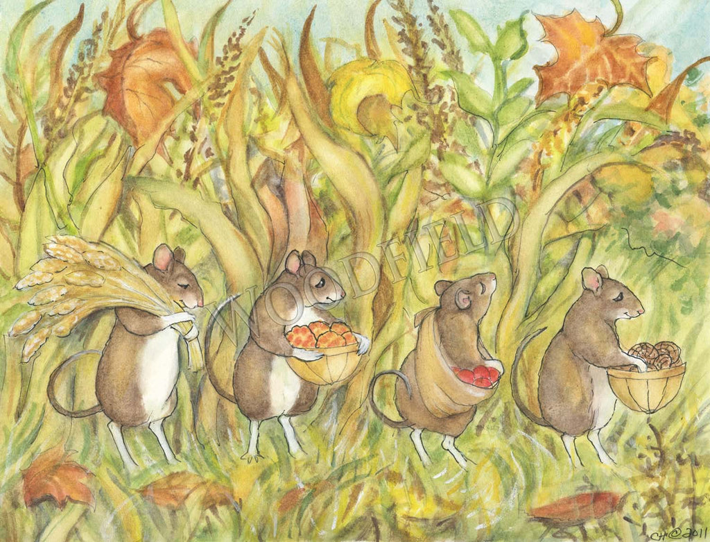 #325 - Mice Gathering Notecard – Woodfield Press