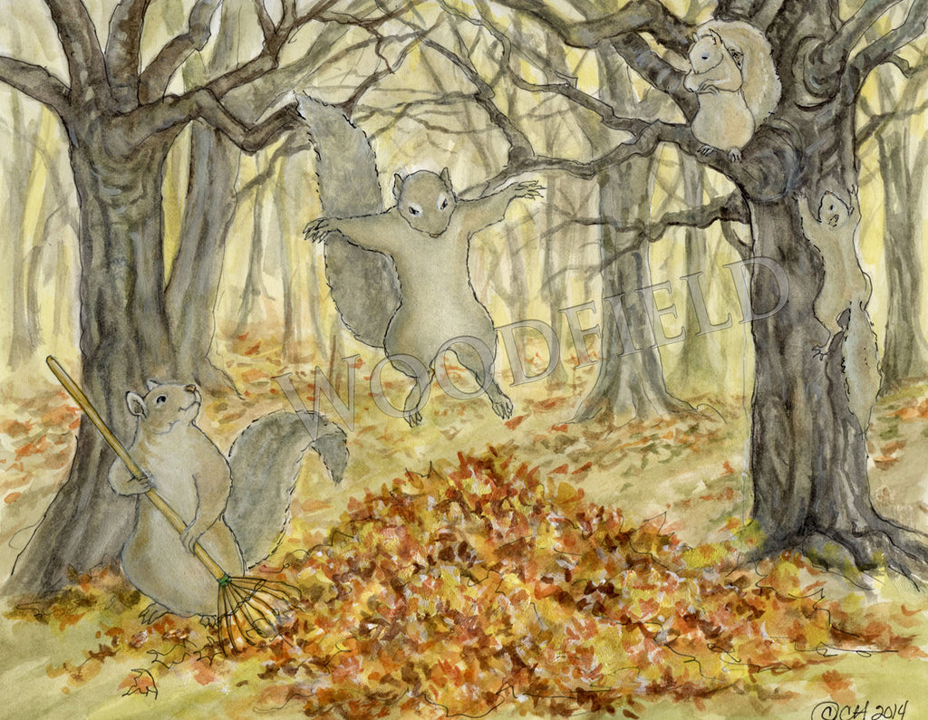 #326 - Leaf Pile Notecard – Woodfield Press