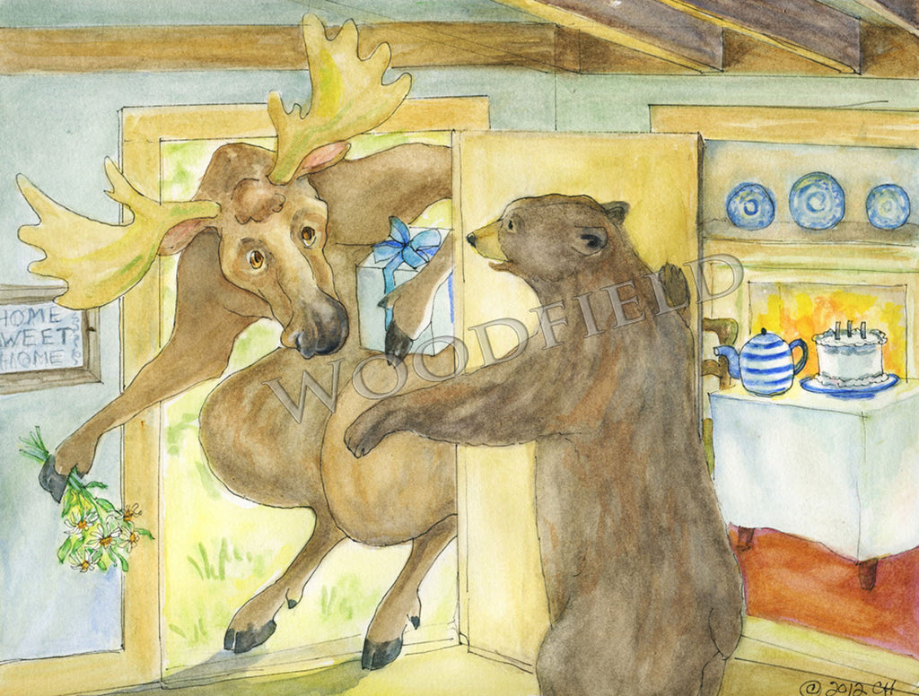 #500 - Bear's Birthday Notecard – Woodfield Press
